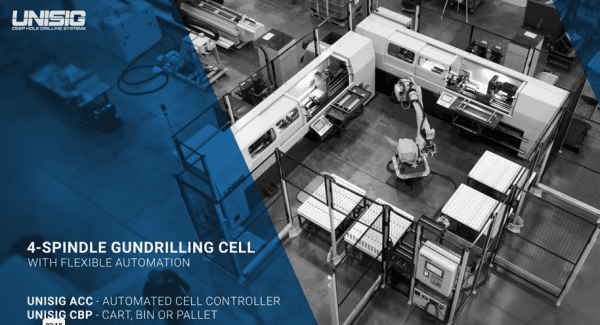 UNISIG 4-Spindle gundrilling cell with flexible automation | Video ...